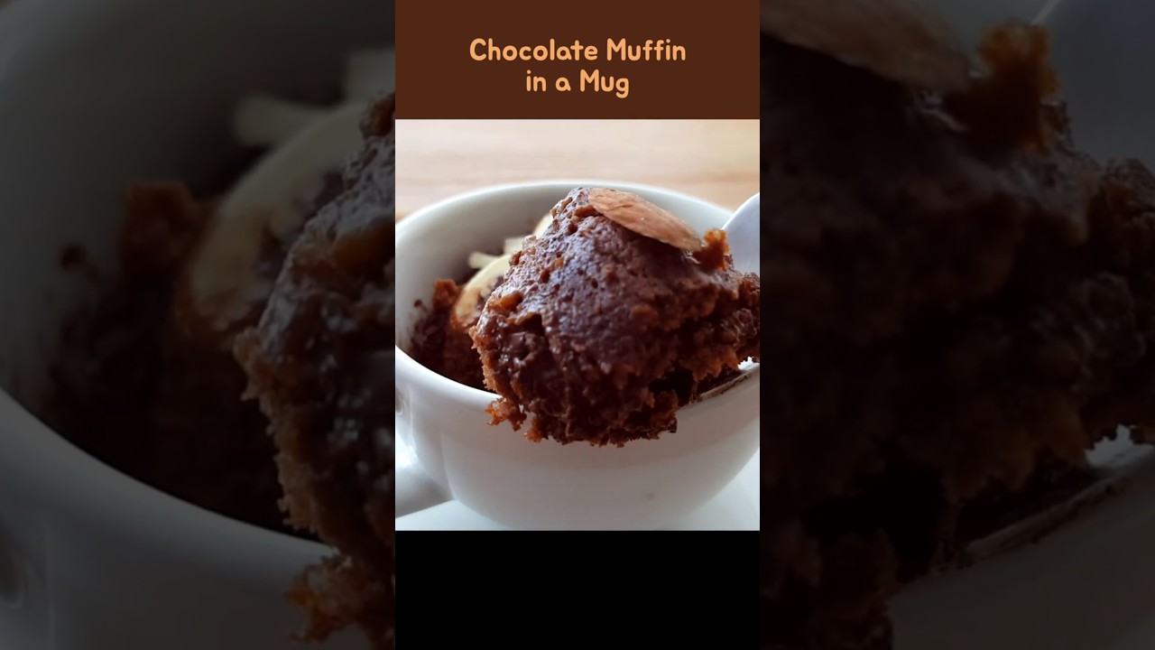 Eggless chocolate muffin in a mug #mugcake