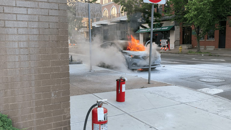 New Haven police investigating car fire on Elm Street