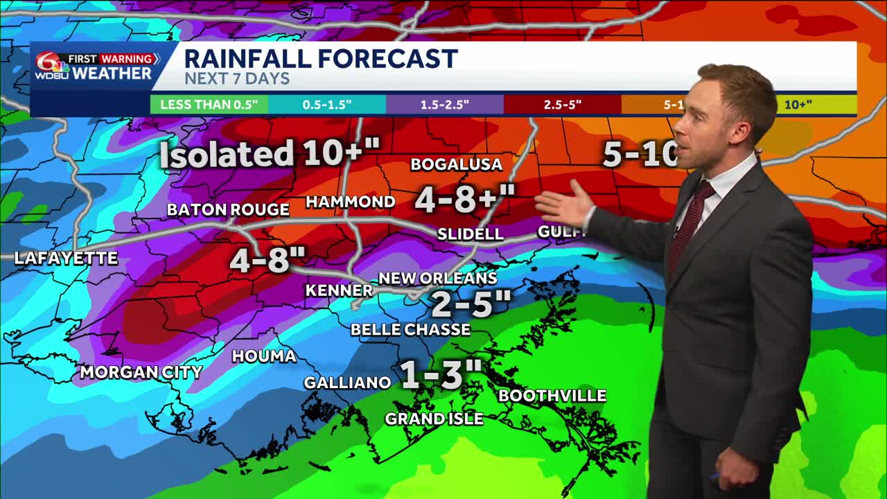 Here's a look at the latest projected rainfall totals for Tropical ...