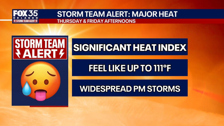 Orlando weather: Heat alert remains in effect as tropical moisture ...