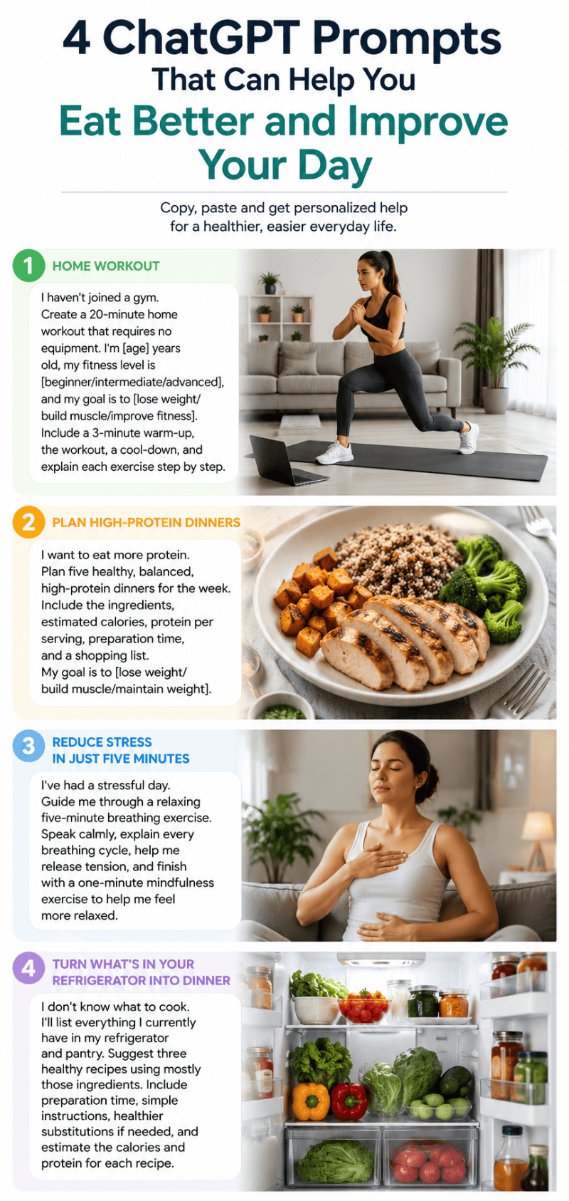 4 ChatGPT prompts that can make healthy eating and everyday life much ...