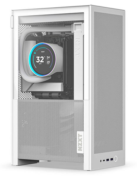 NZXT、Mini-ITXケース「H2 Flow」ホワイトモデル発売 RTX 5090級GPUにも対応