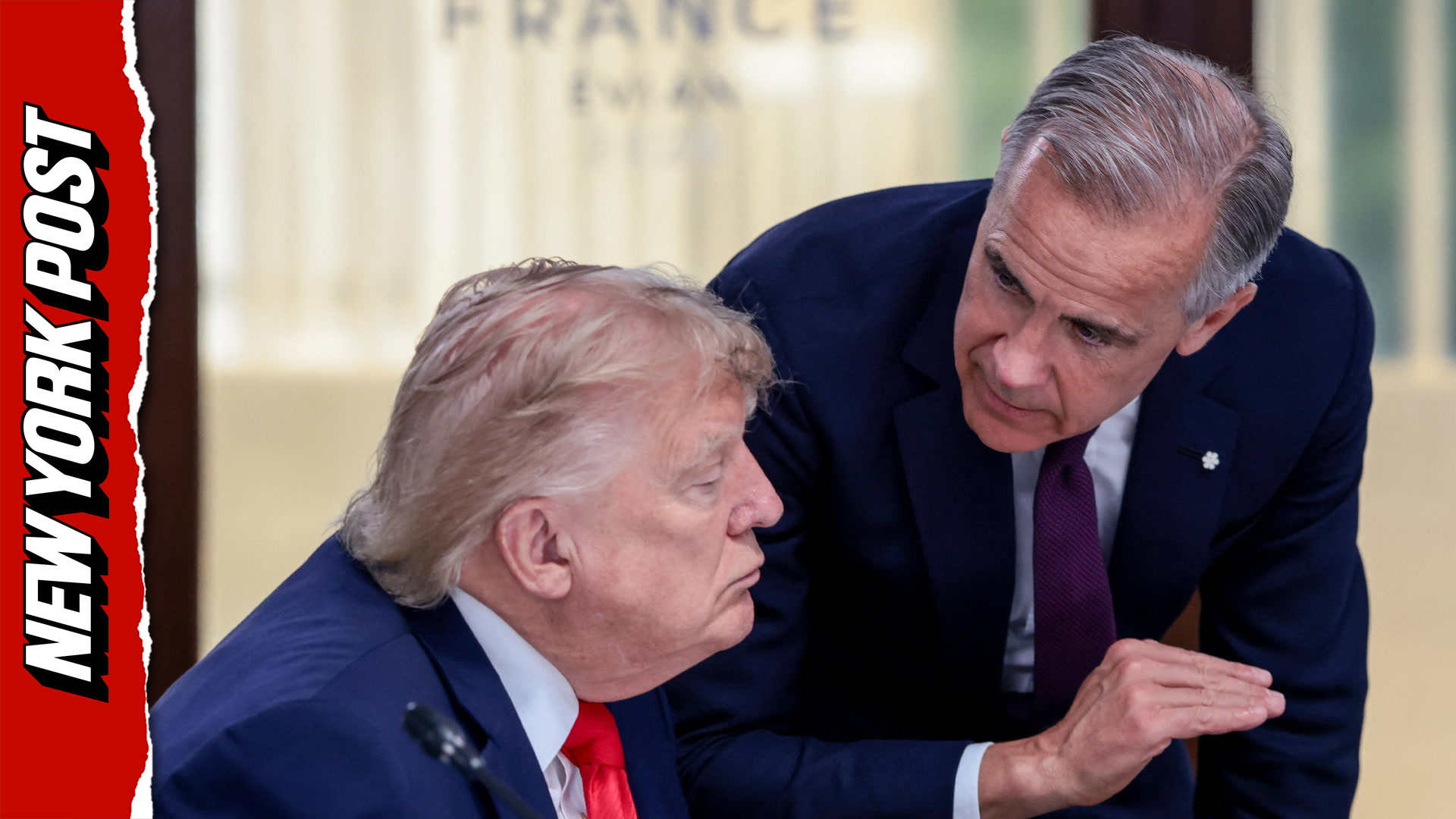 Trump breaks silence on hot mic moment with PM Carney