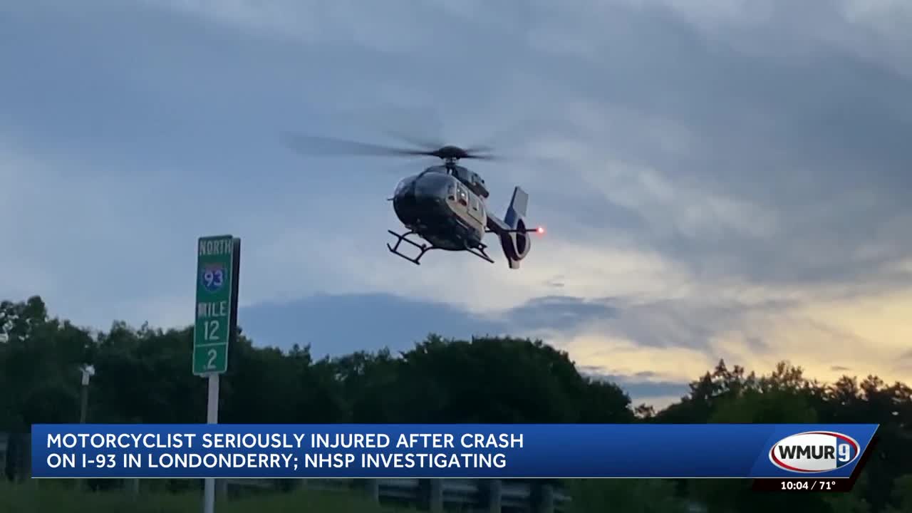 Motorcyclist seriously injured after crash on I-93 in Londonderry; NHSP ...