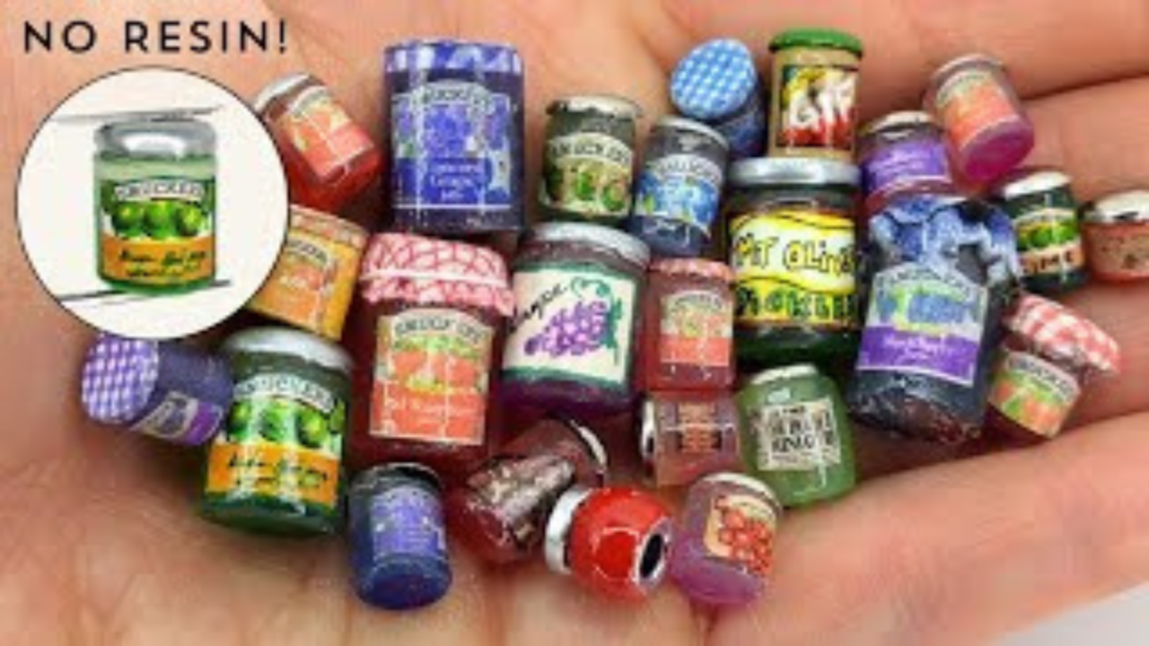 Easy dollhouse mini jars no clay no resin DIY