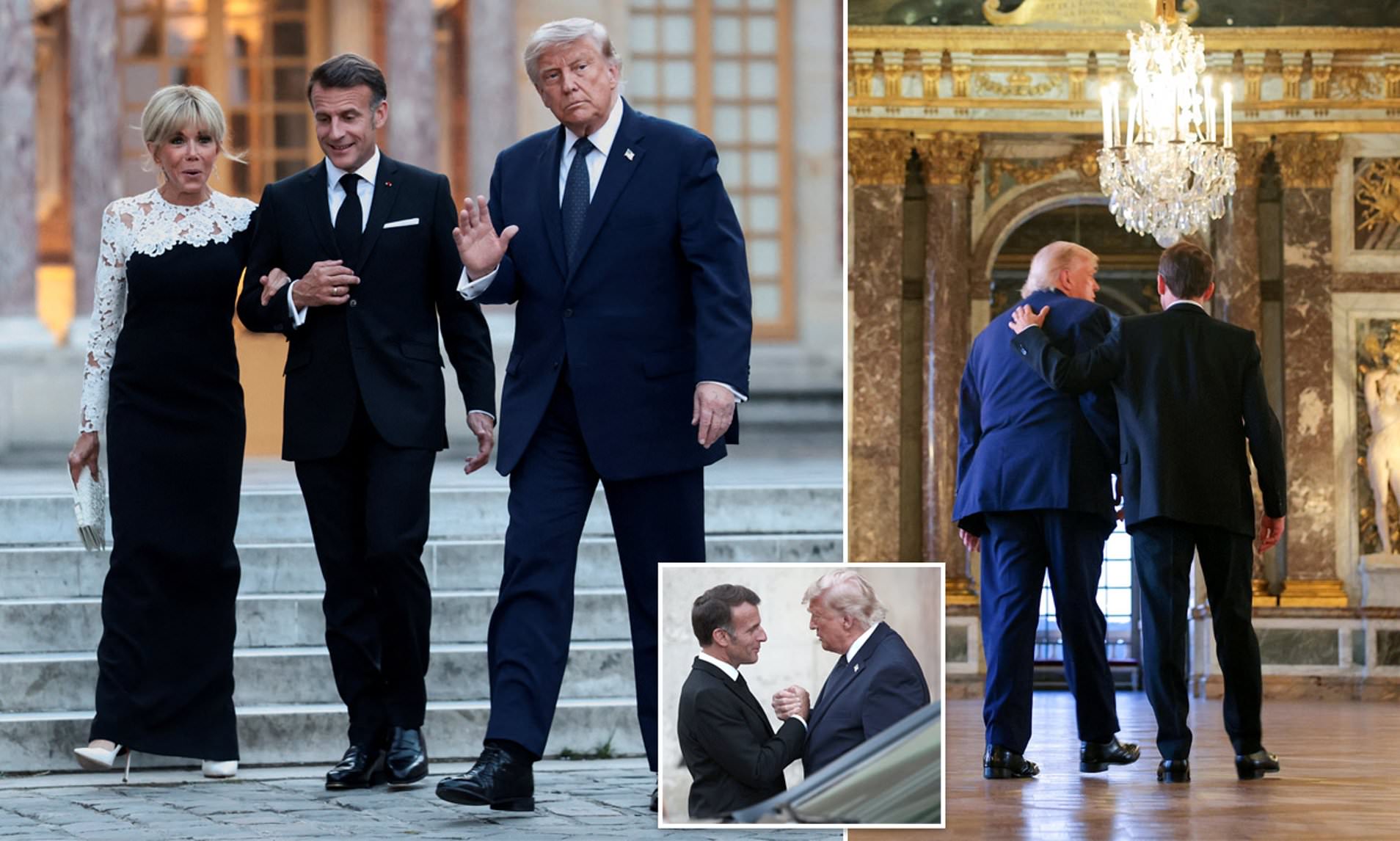 Trump turns on the charm for the Macrons at Versailles