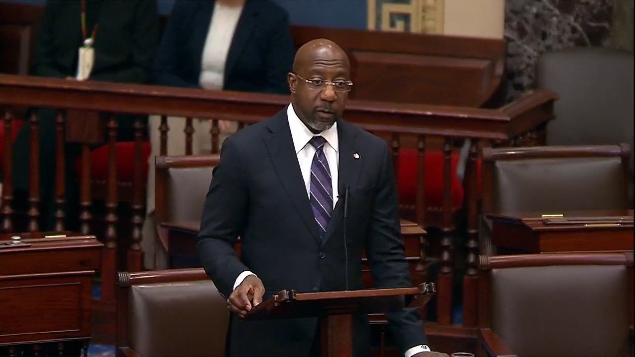 'He will continue to choose bombs over diplomacy': Raphael Warnock ...