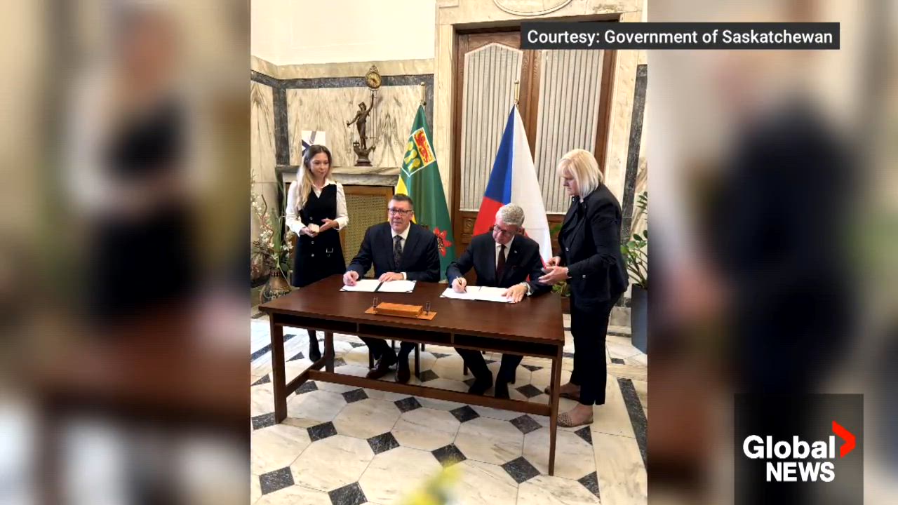 Saskatchewan premier signs a second MoU in European trade mission
