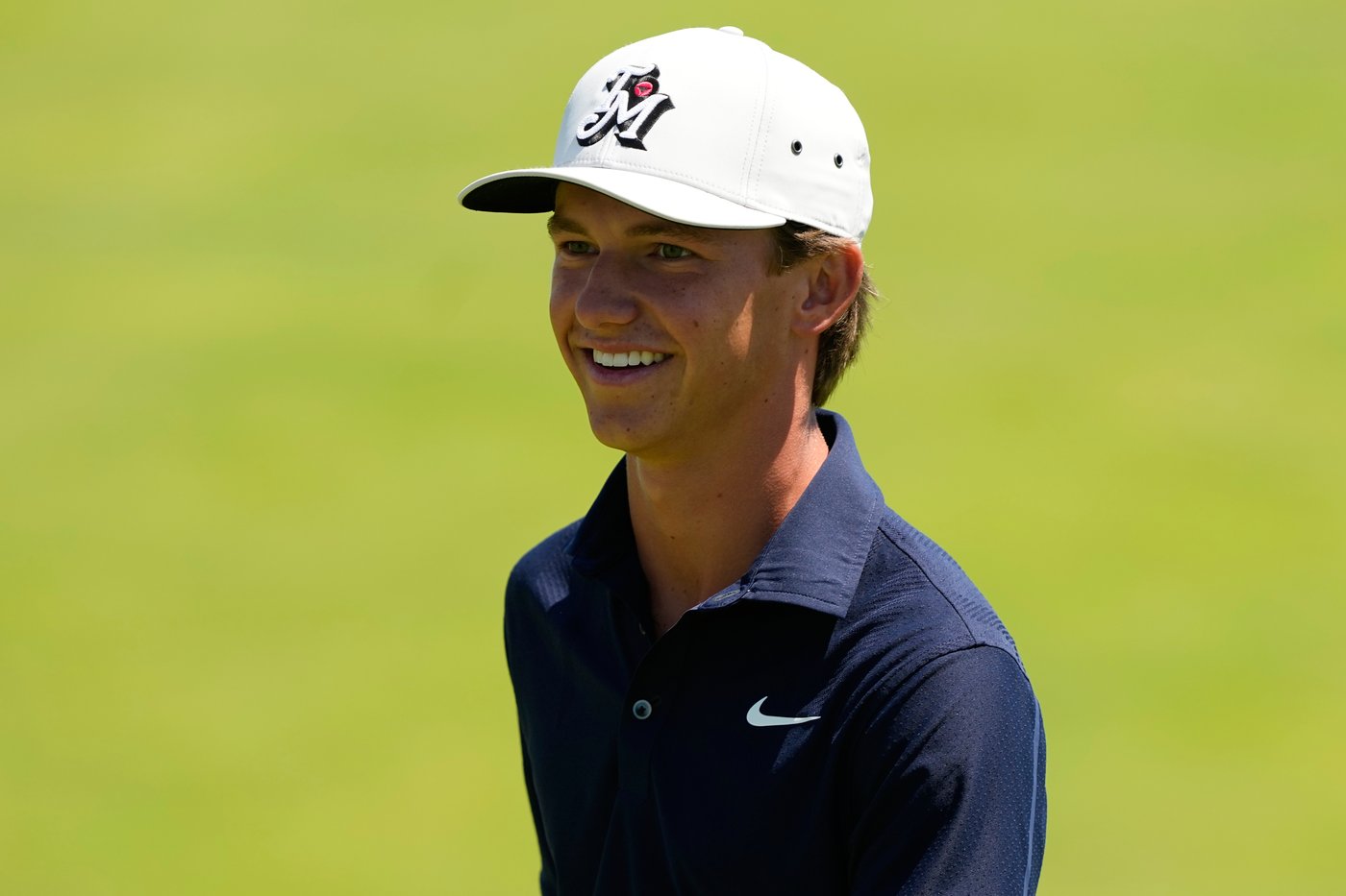 Miles Russell is 17 and in his first US Open. It's not his first time ...