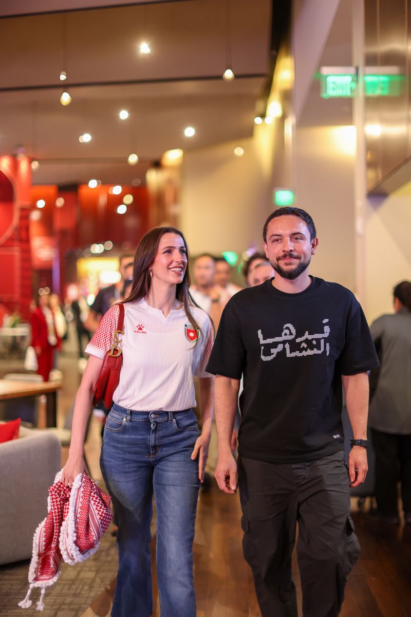 Princess Rajwa and Crown Prince Hussein join fans for Jordan's first ...