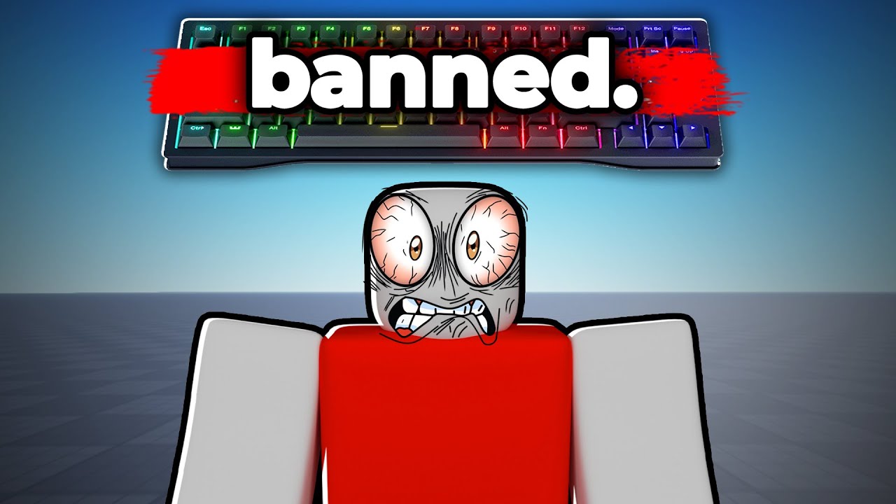 Testing a banned keyboard in Roblox Blade Ball