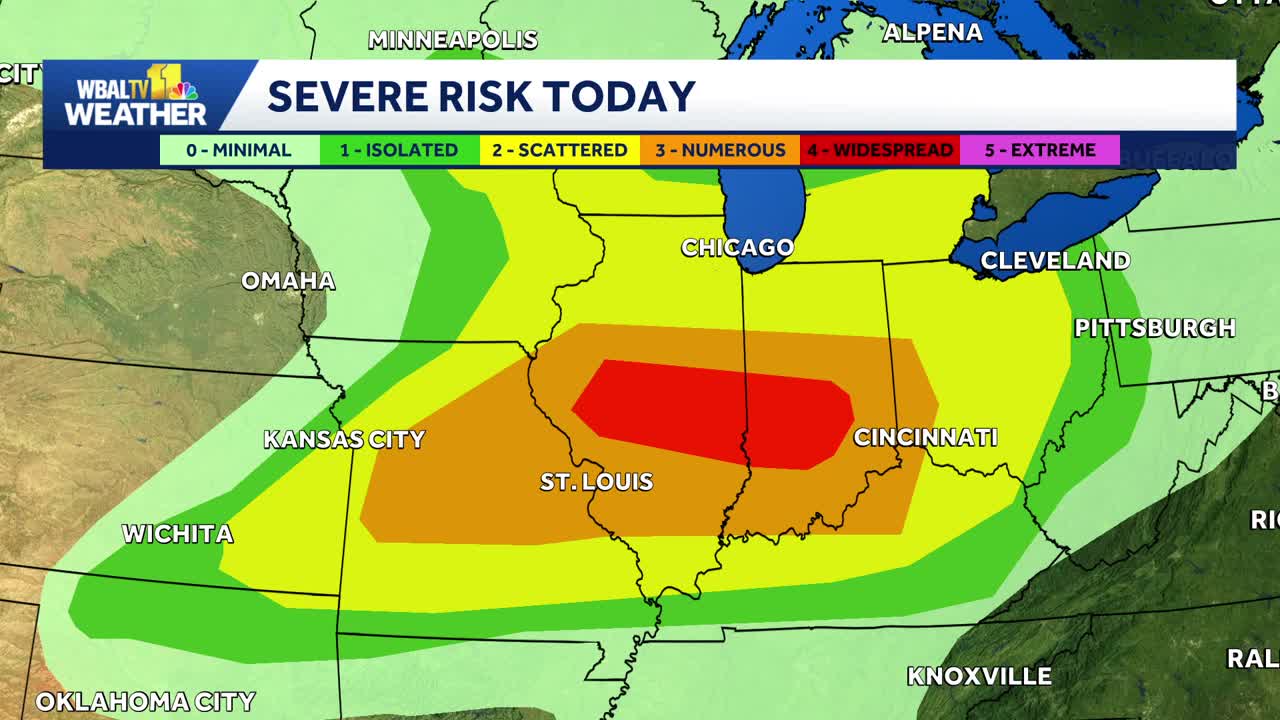 Weather talk: Could severe weather in Midwest temper forecast in Maryland?