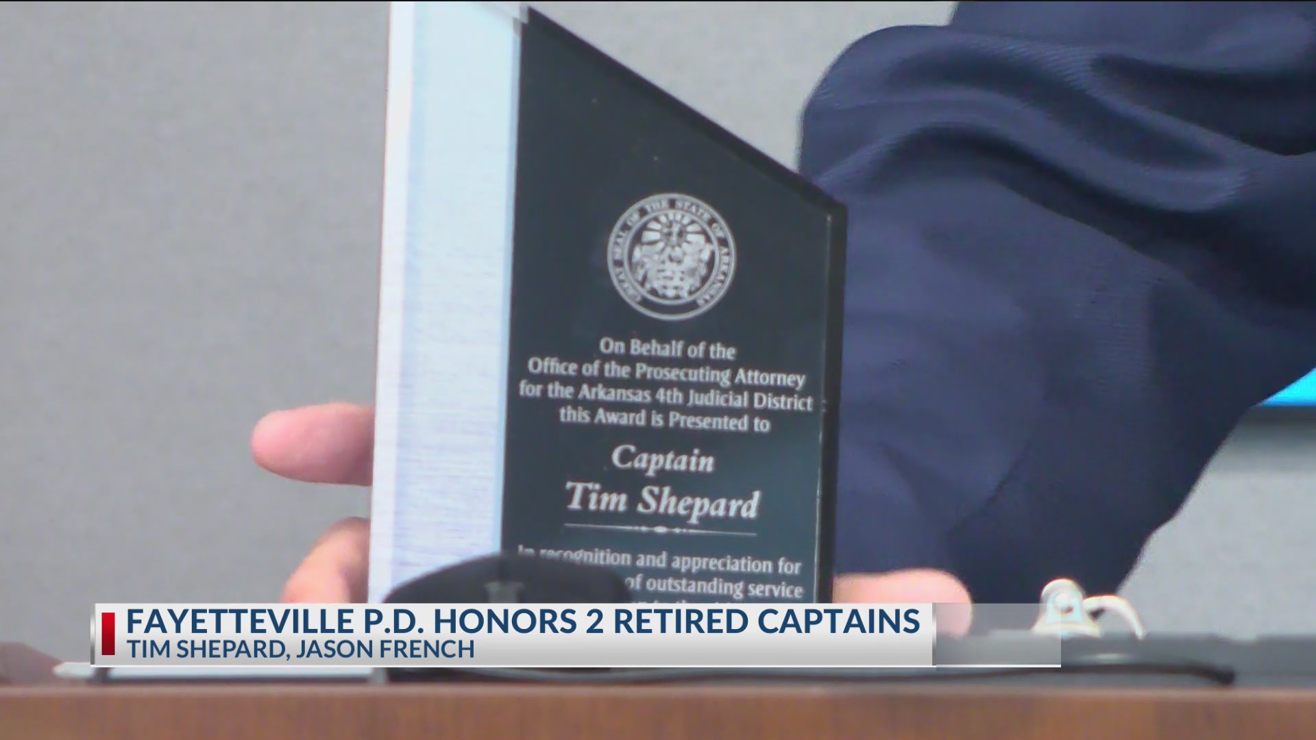 Fayetteville PD honors 2 retired captains
