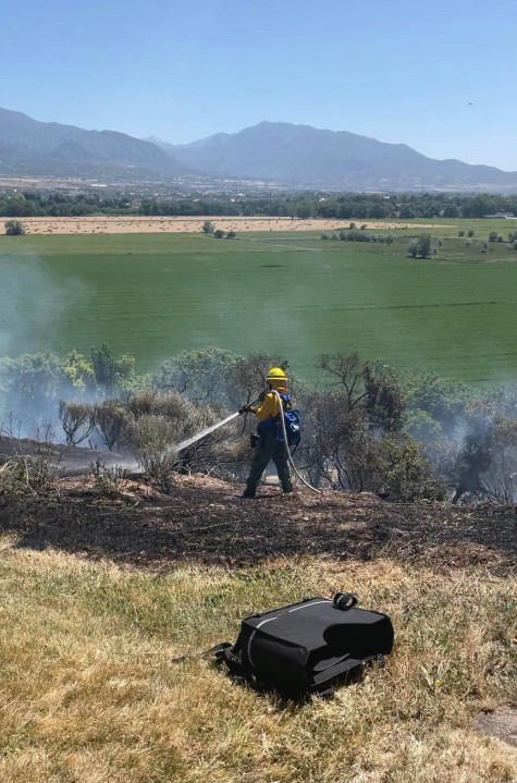 Fire start: Brush fire sparks near Pioneer Cemetery in Spanish Fork