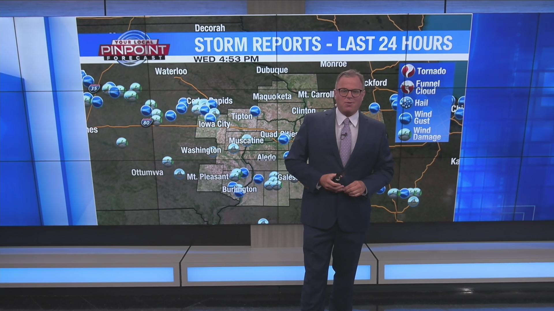 Severe storm reports in Quad Cities and Monmouth from Wednesday morning