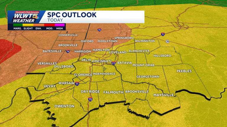 Alert day | Severe storms possible across Cincinnati late Wednesday ...