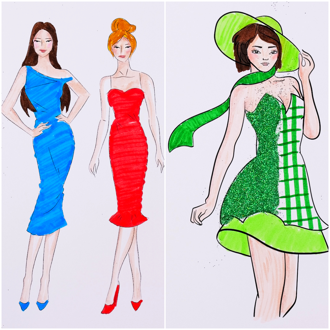 ¡Dibujos de moda con ropa genial! 👗