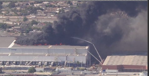 Firefighters battle Boyle Heights commercial building blaze, shelter-in ...