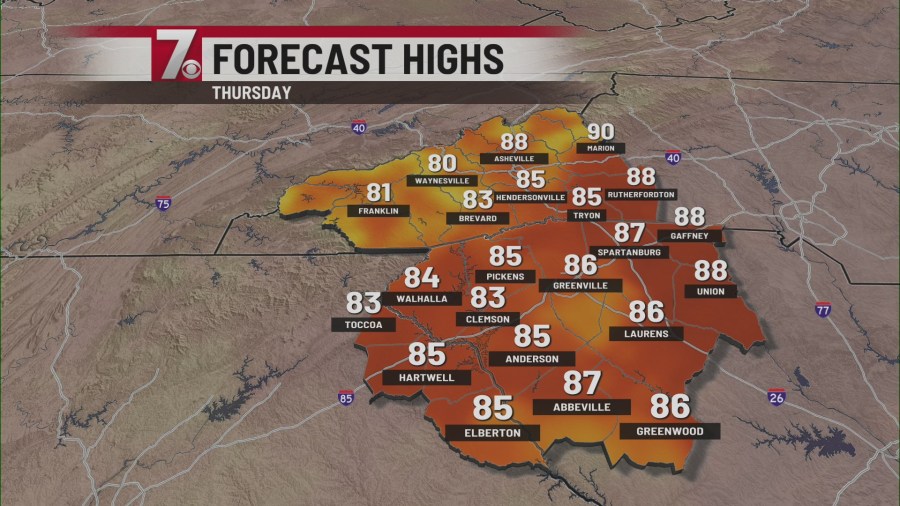 Rain chances return Thursday & Friday in Upstate