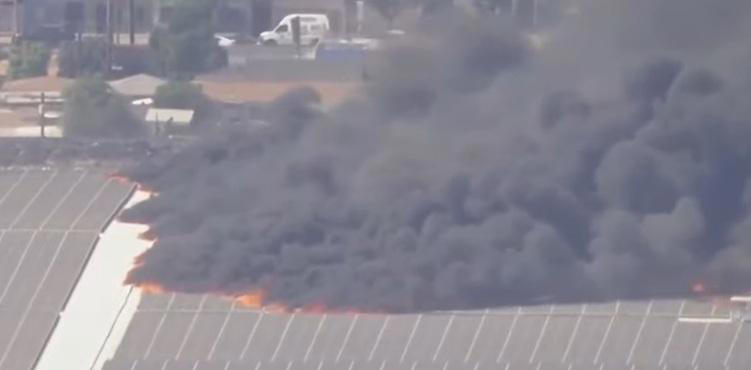 Fire fight continues at cold storage facility in Boyle Heights