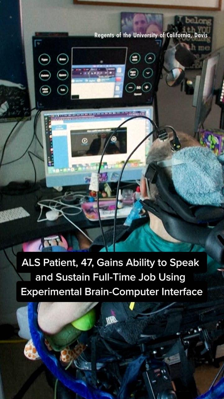 ALS patient, 47, gains ability to speak and sustain full-time job using ...