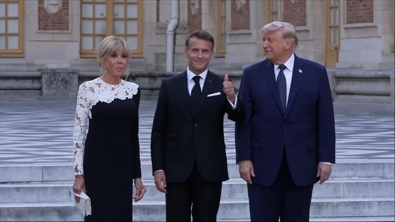 Trump arrives at Versailles to have dinner with Macron following G7 summit