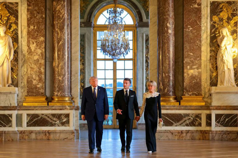 France's Macron hosts Trump at Versailles Palace