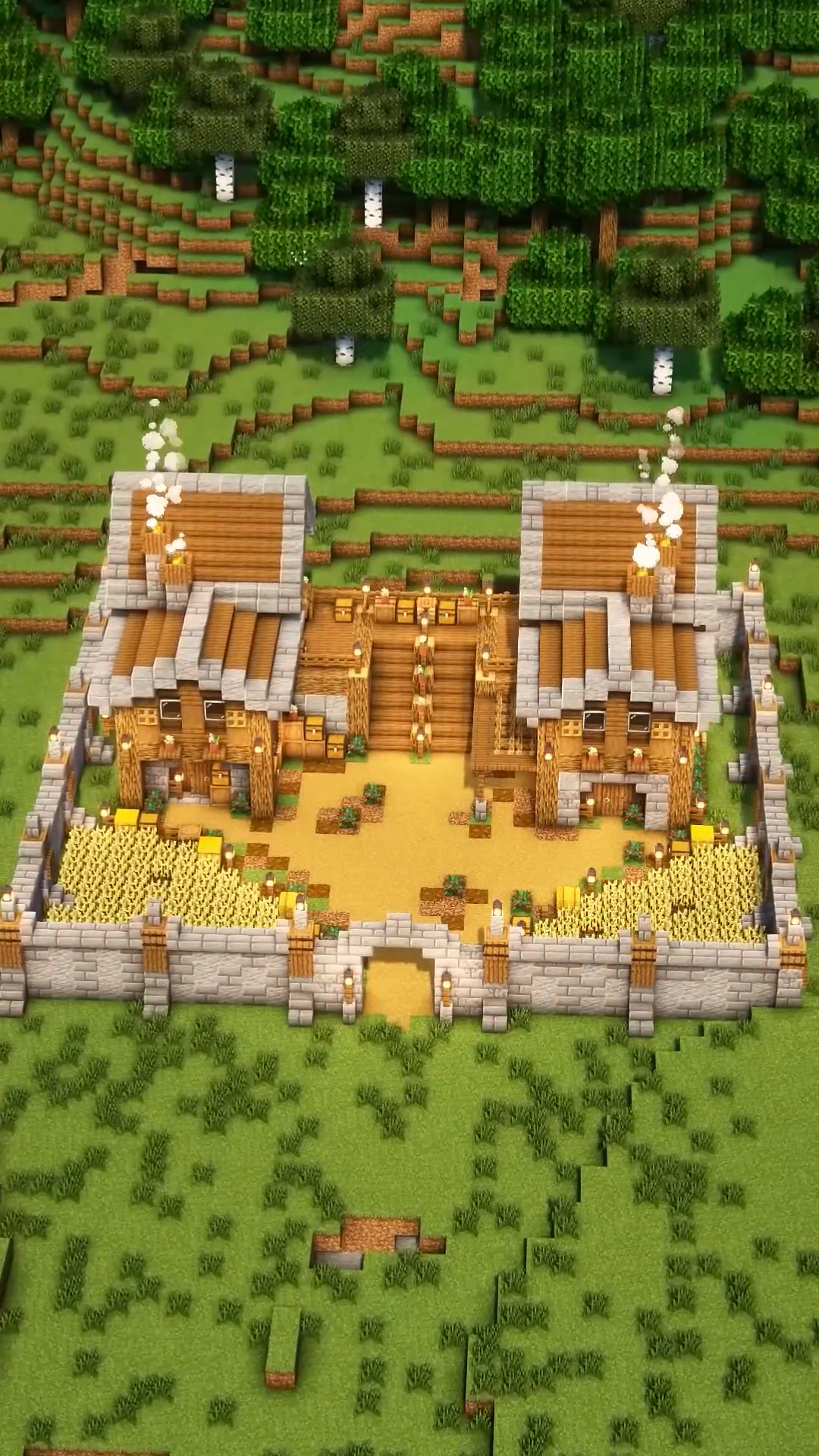 This Minecraft farm base looks peaceful but surprisingly detailed