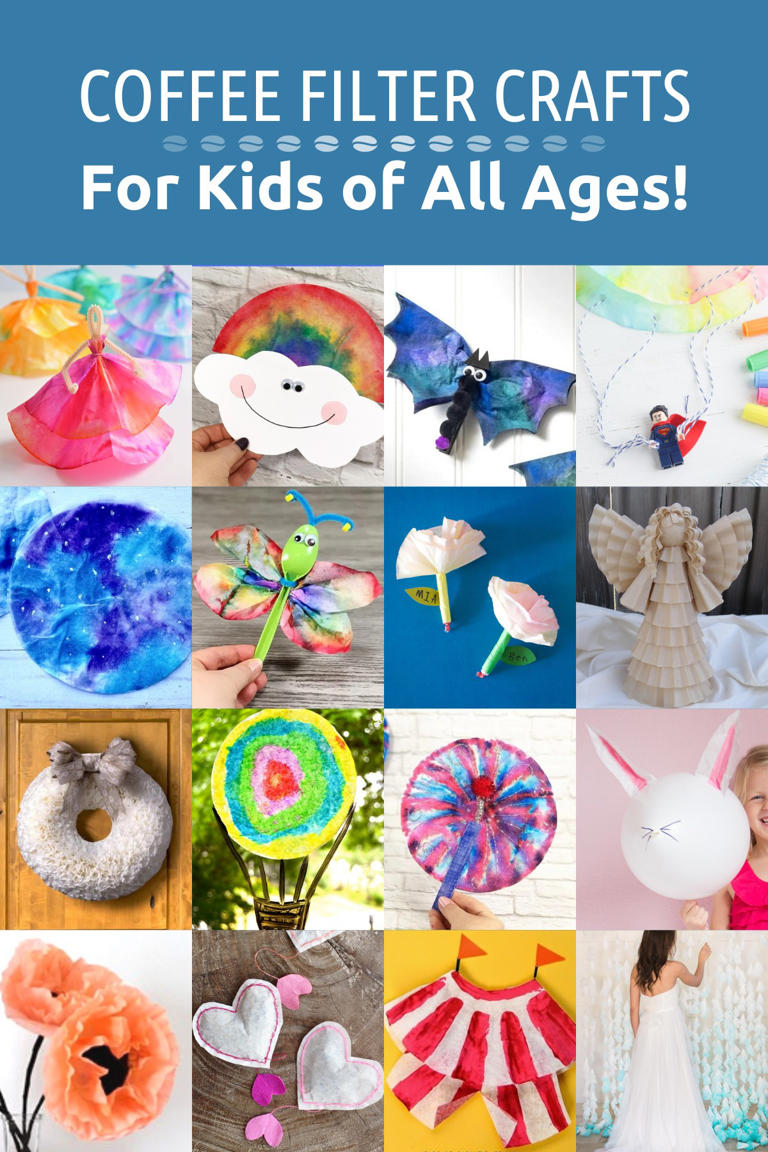 Coffee filter crafts for kids of all ages!