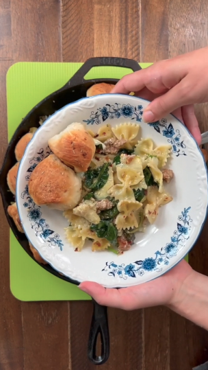Spinach and artichoke pasta made simple for a quick dinner fix