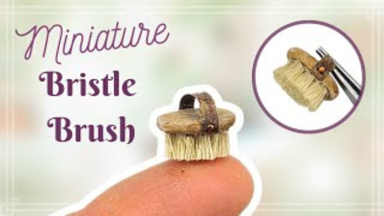 DIY Miniature Scrub Brush Realistic Bristles Dollhouse