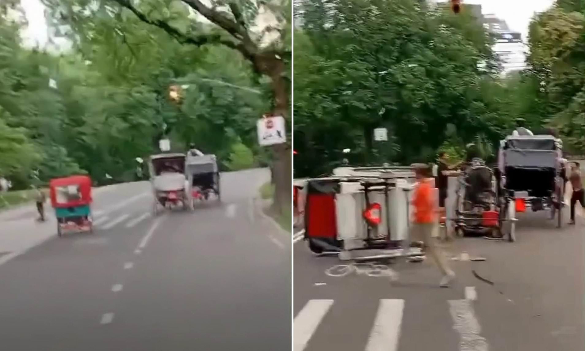 Teenager killed when horse drawn carriage flips over in Central Park