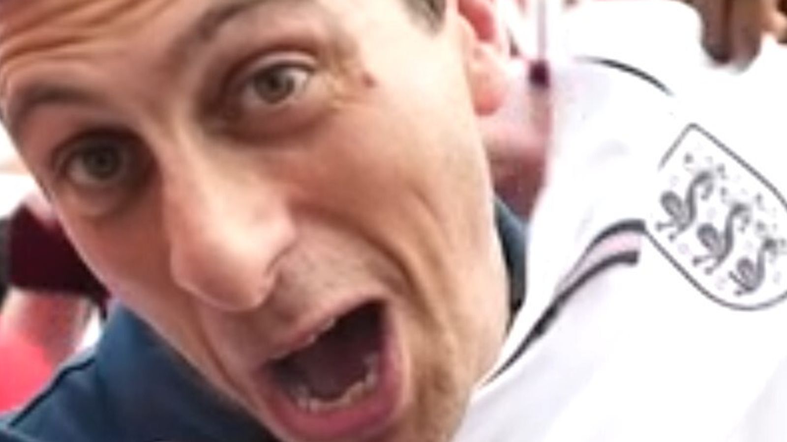 'It's coming home!': Sky reporter mobbed by England fans