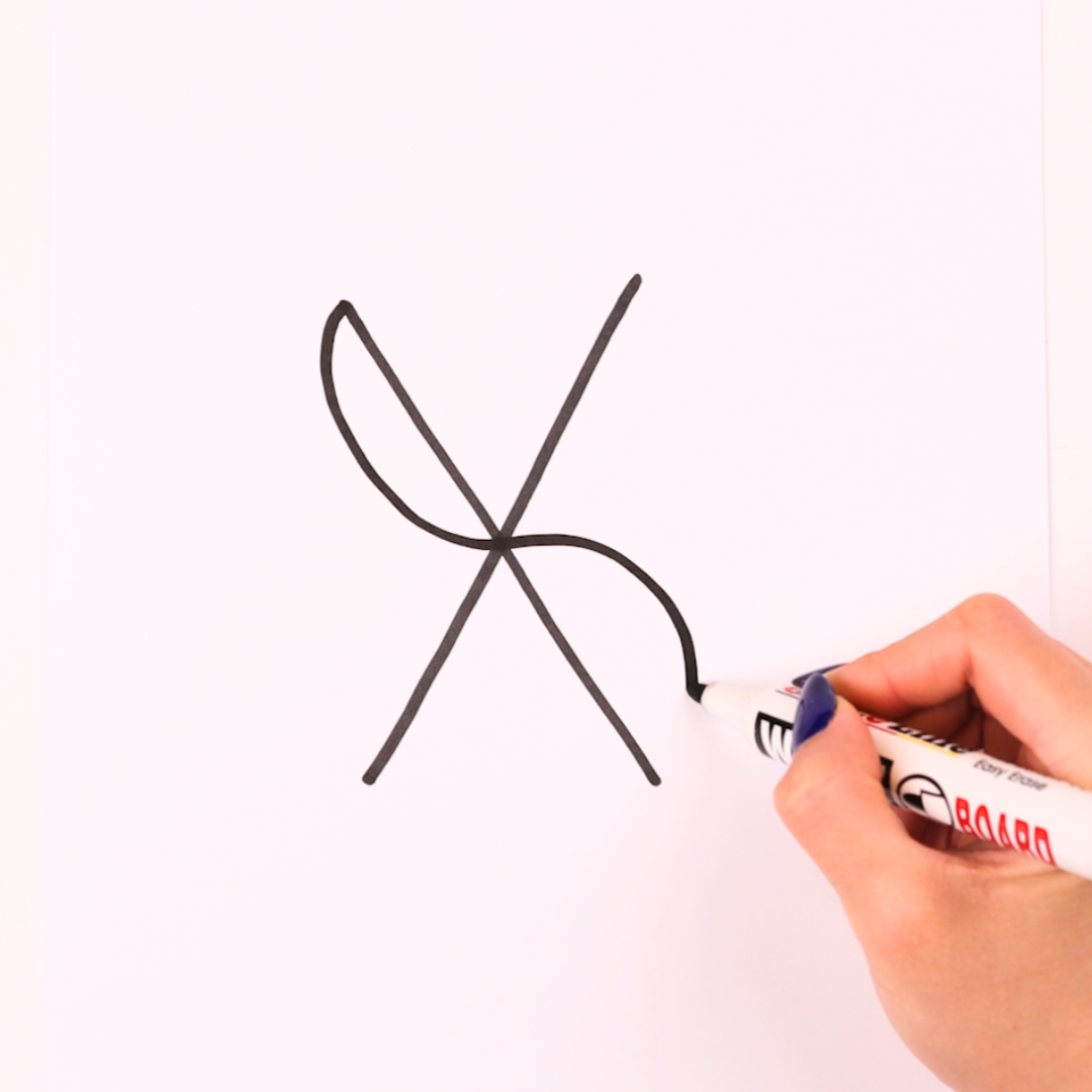 Draw scissors using some alphabet letters ️