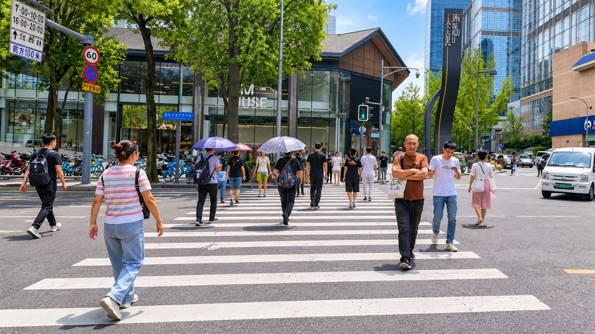 Walking toward China’s fashionable commercial street feels like ...