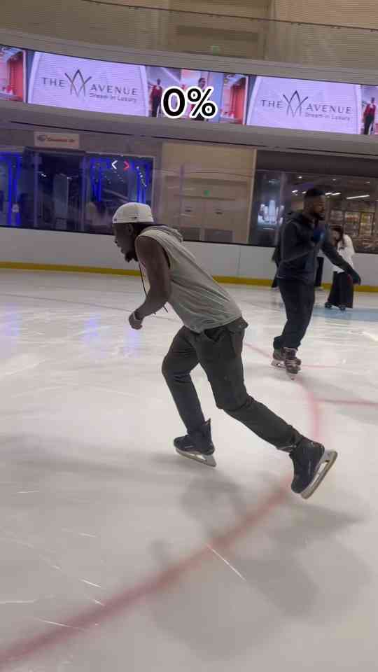Test your ice skating stop accuracy