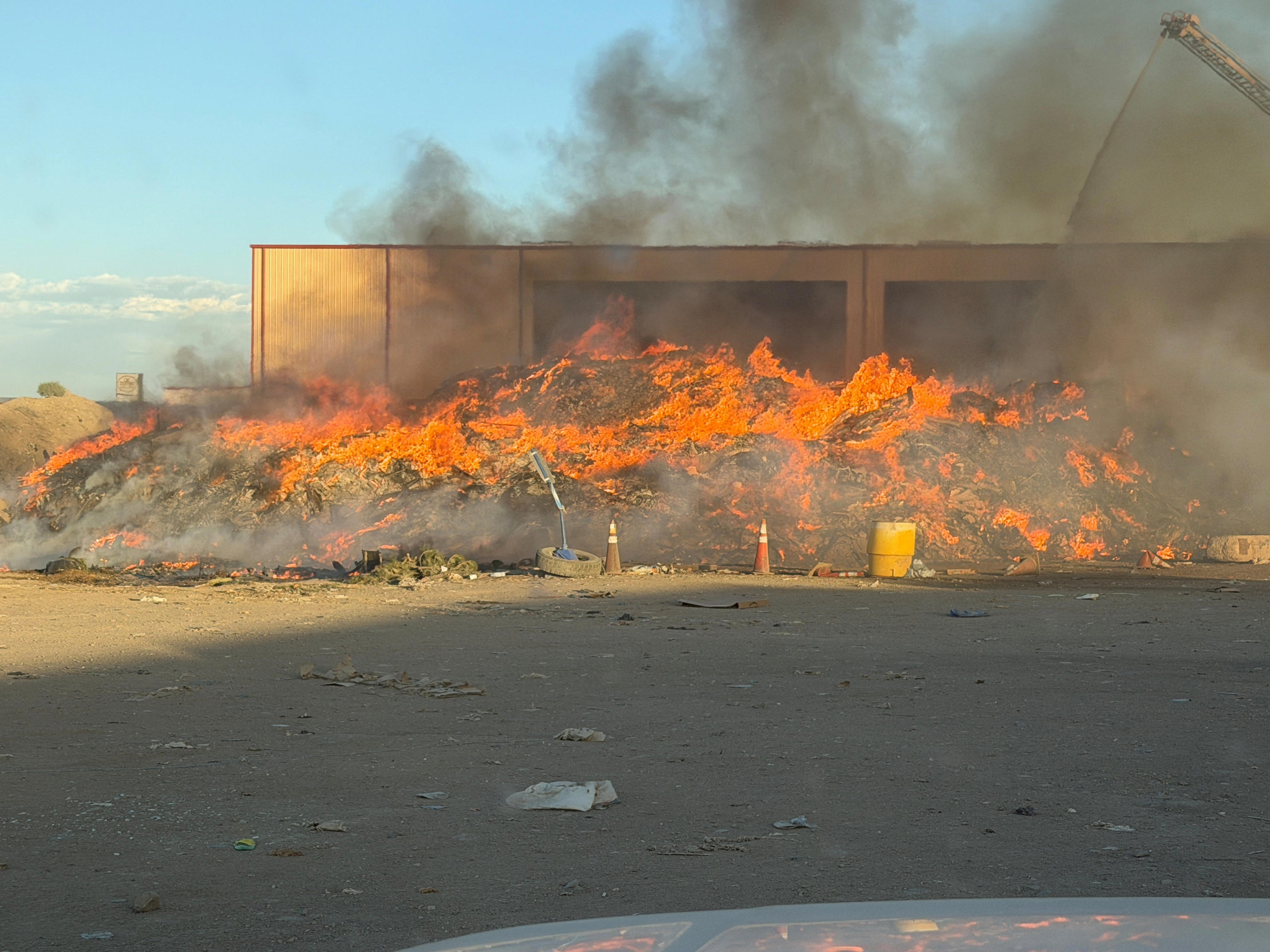'Avoid the area': Trash fire burning at C&C Disposal in north Pueblo