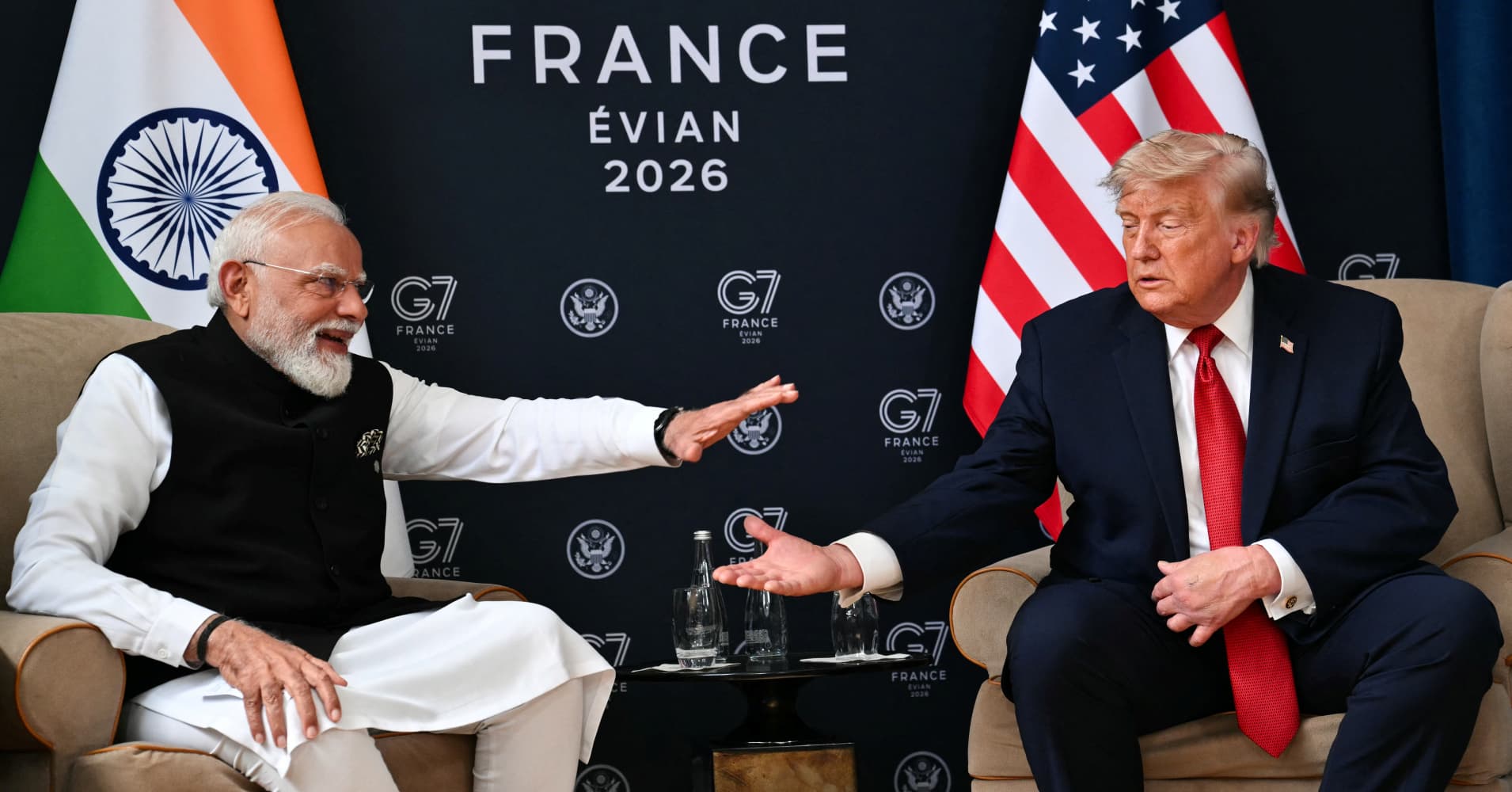 Trump-Modi bromance back on display in meeting on sidelines of G7