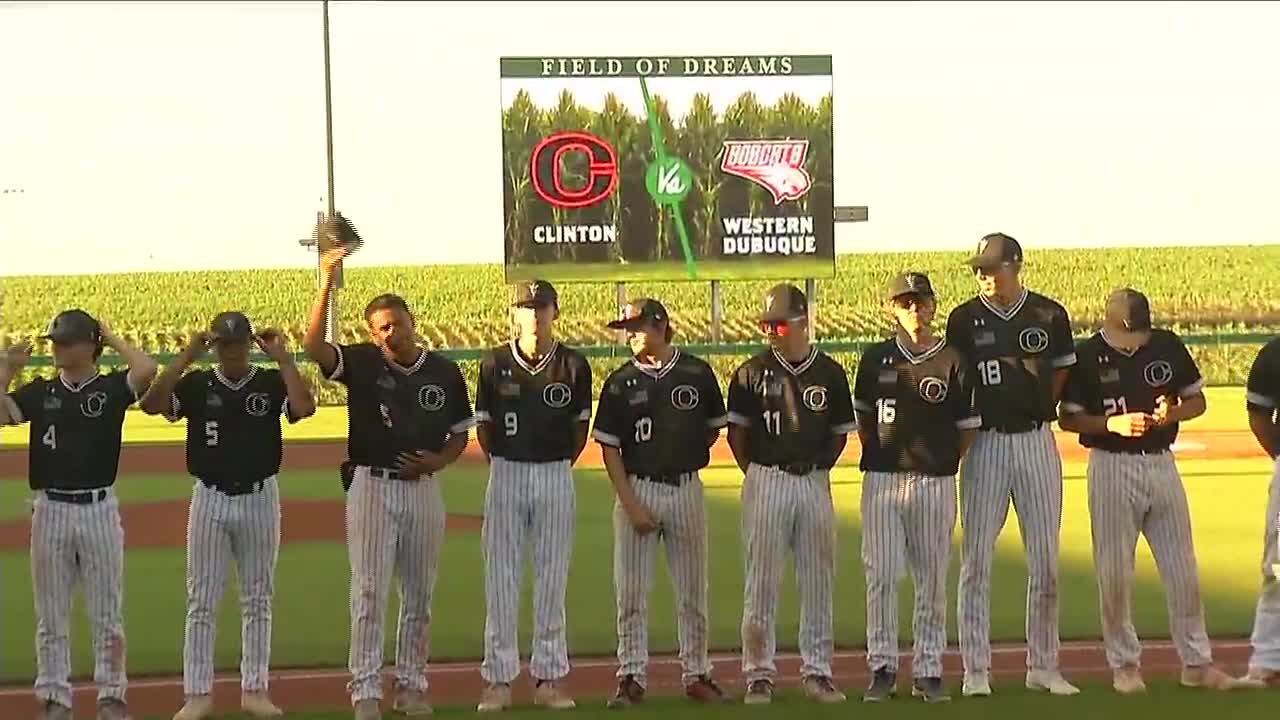 Clinton plays on new Field of Dreams field