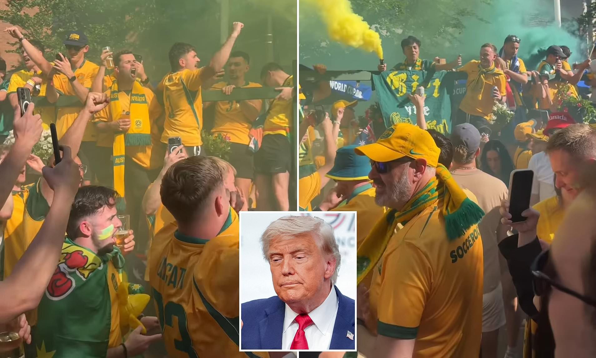 Socceroos World Cup fans sing controversial Trump 'sex offender' chant ...