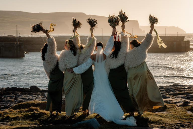 A boho hotel Doolin wedding with a breathtaking first look: Eimear & Gareth