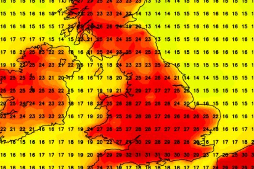 UK weather maps show when June heatwave could hit with 33C day forecast