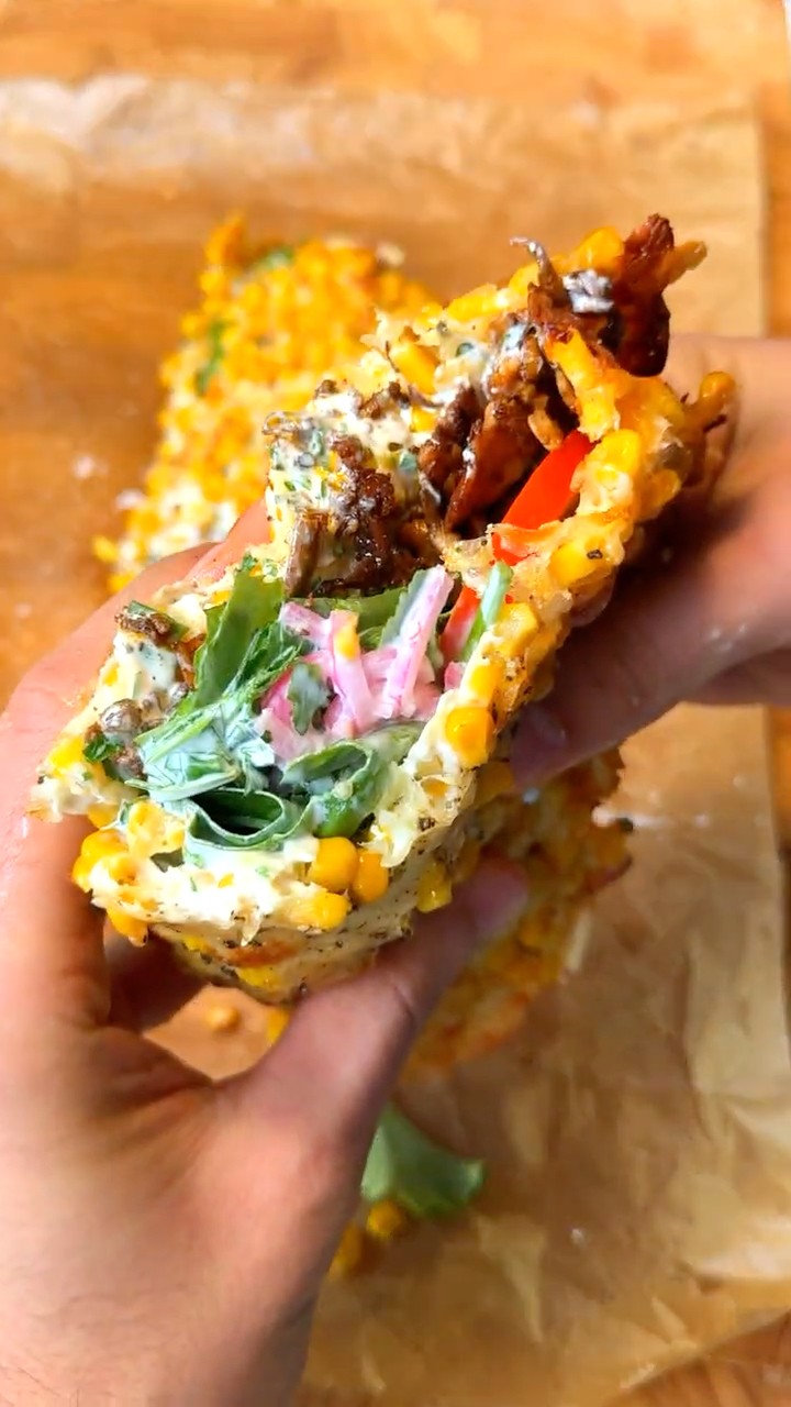 Käsige Mais-Wraps in 10 Minuten mit knuspriger Tortilla