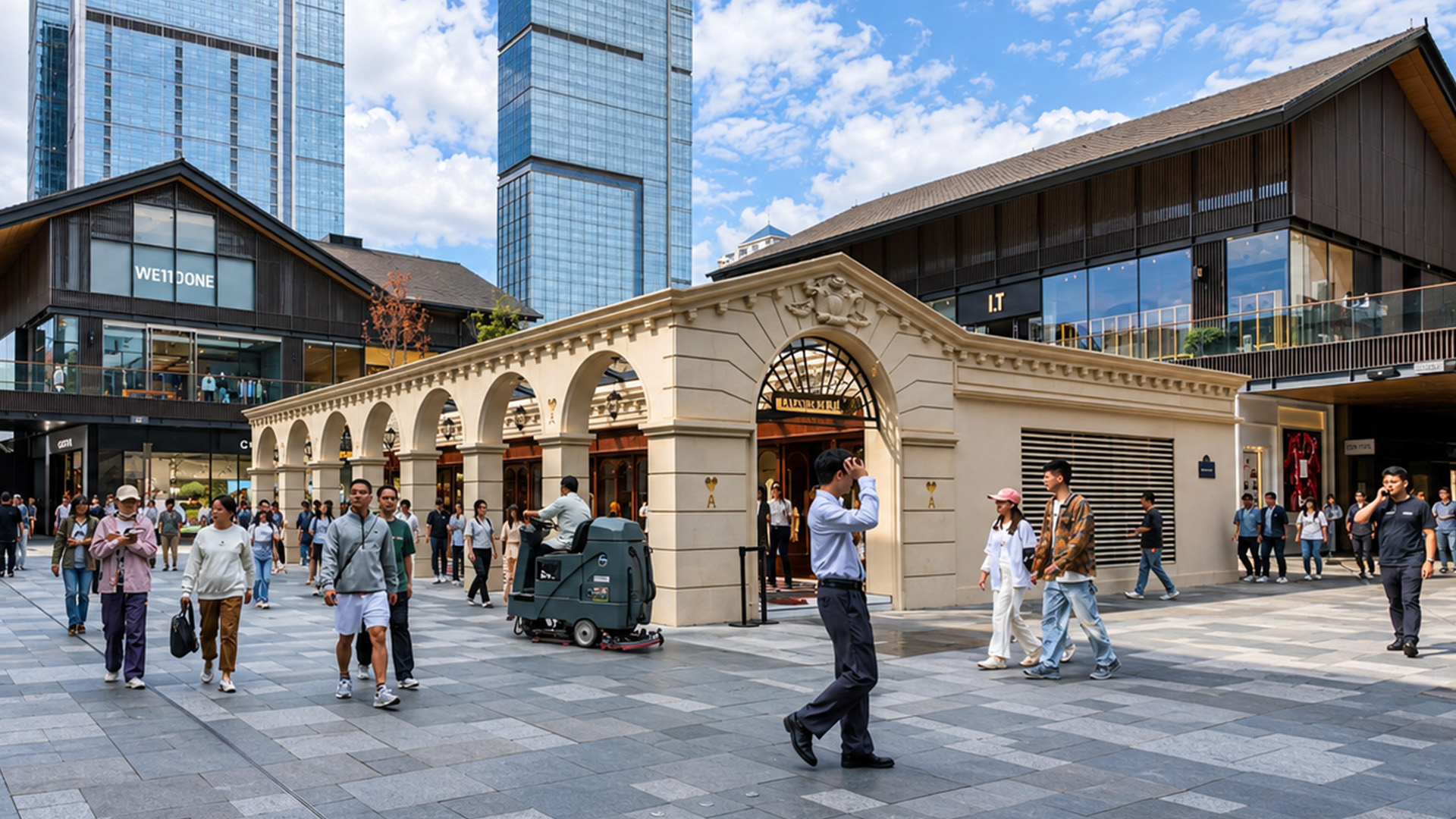 Il quartiere commerciale all'aperto della Cina sembra un moderno ...