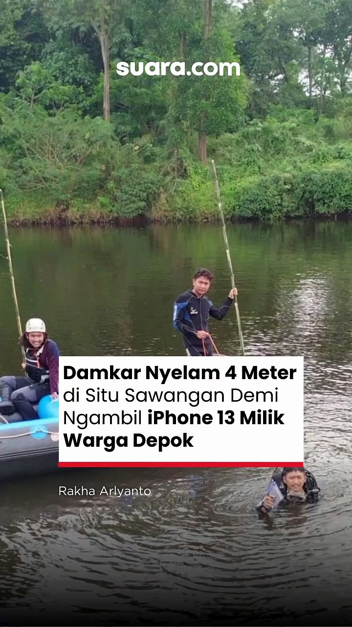 Damkar Nyelam 4 Meter di Situ Sawamangan Demi Ngambil Iphone 13 Milik ...