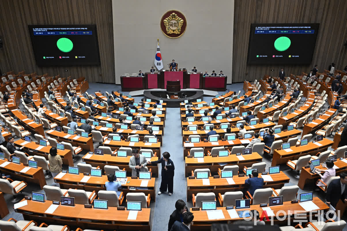 [포토] 본회의, '투표용지 부족 사태' 국조계획서 채택