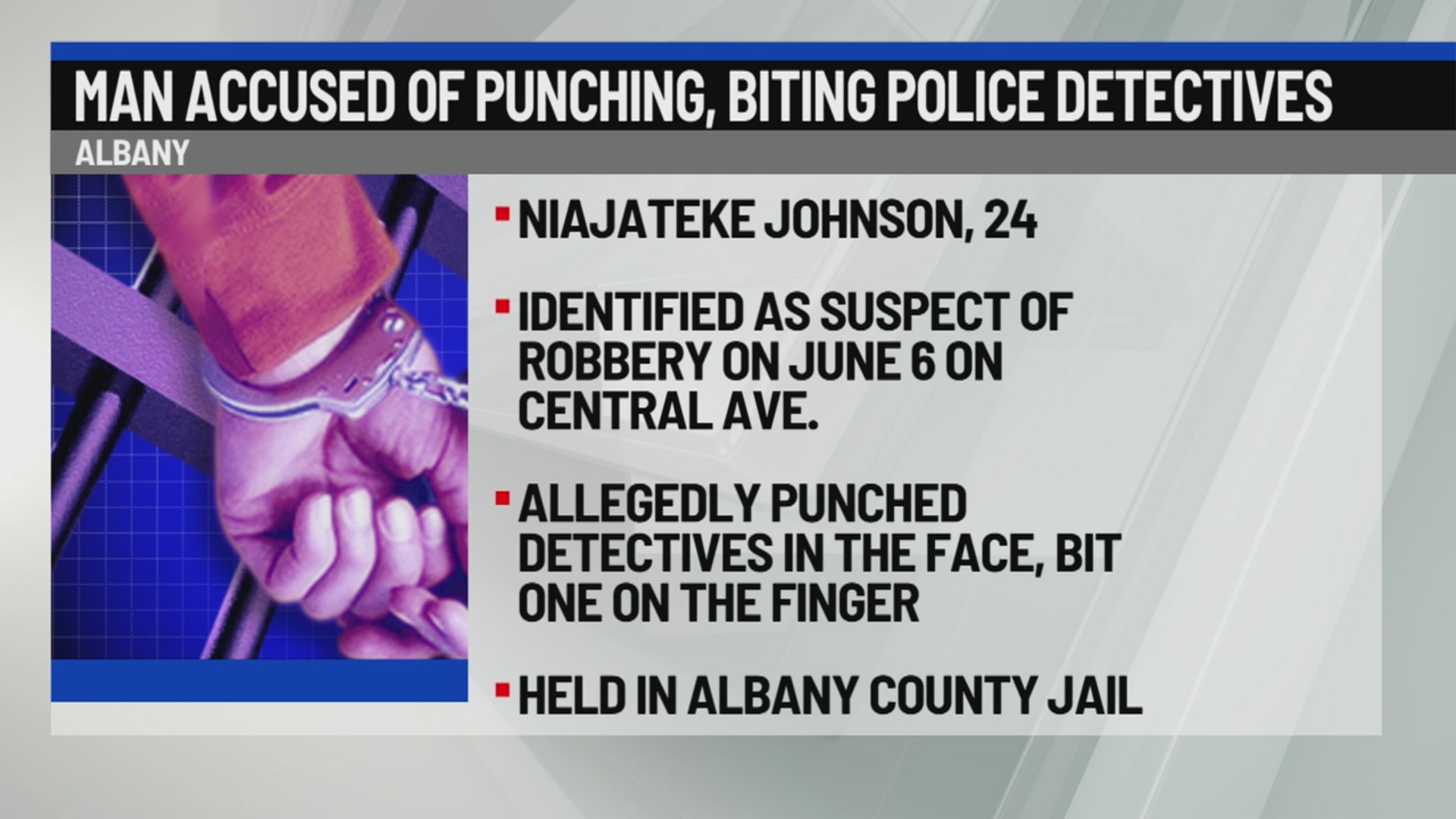 Albany man accused of punching, biting police detectives