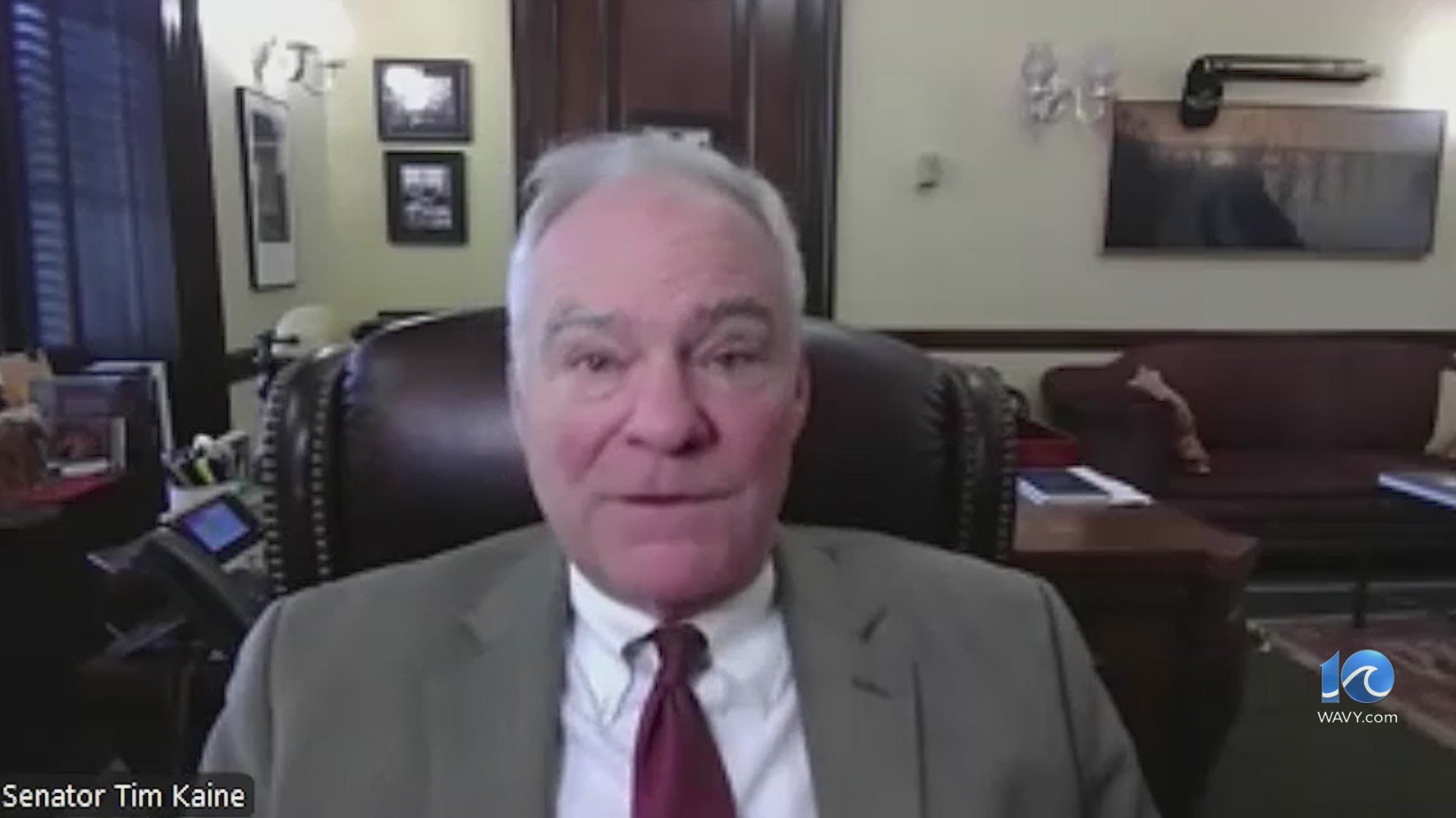 Kaine welcomes 'off-ramp to foolish and illegal war'