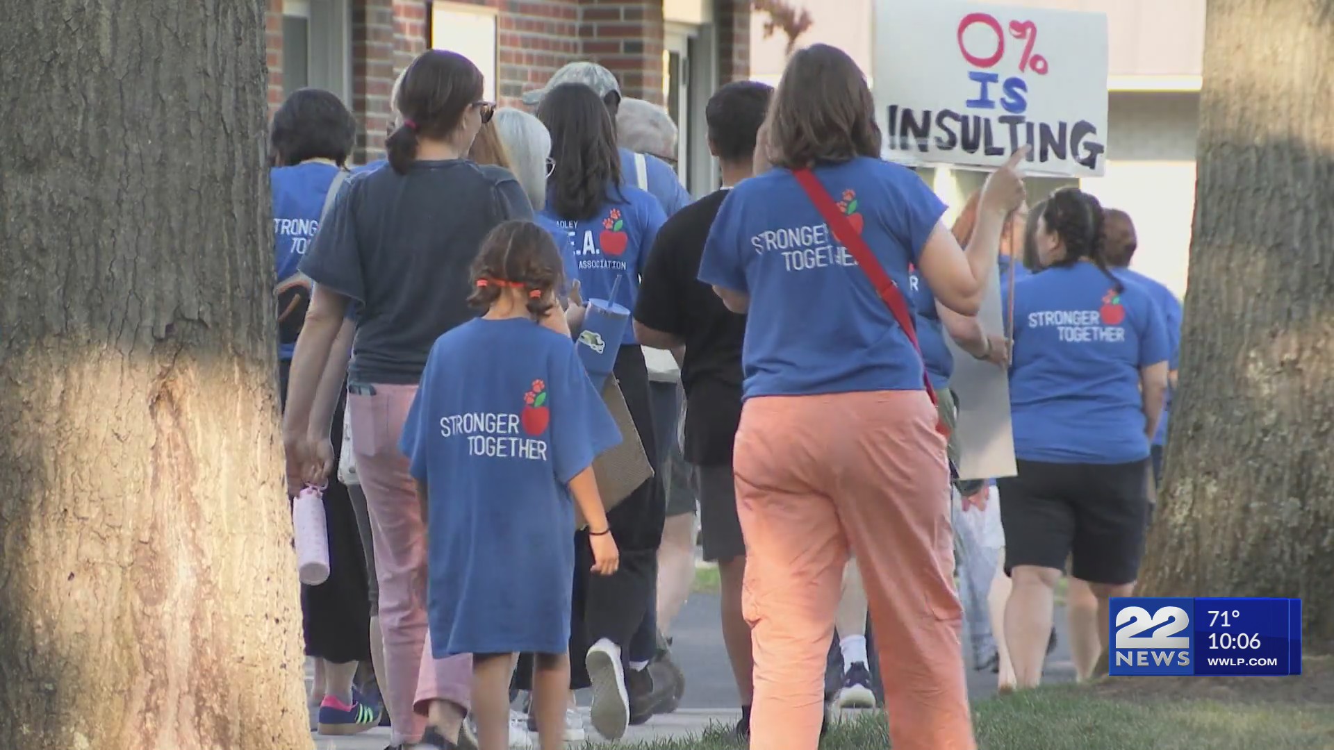 South Hadley teachers protest for better pay and benefits