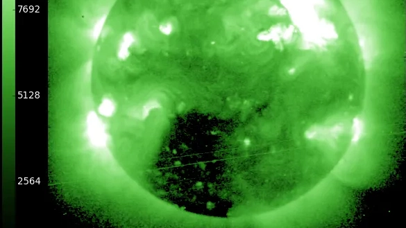 NOAA tracks low solar activity with slight flare risk